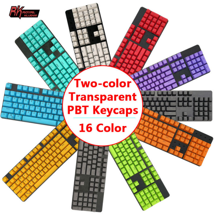104 Keys Universal PBT Translucent Keycaps Two-color Injection Molding ...