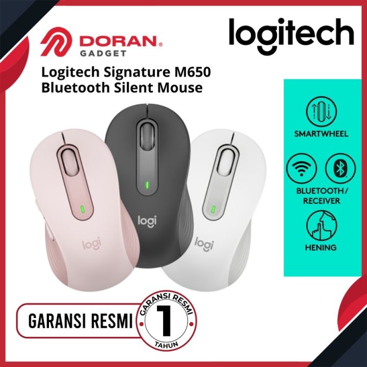 Logitech M650 Wireless Bluetooth Mouse 400 dpi - Garansi Resmi 1 Tahun ...