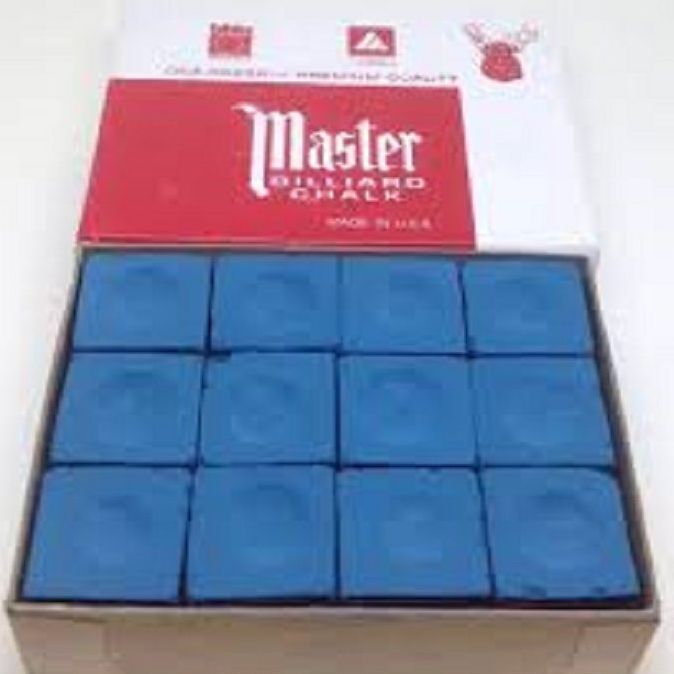 Master Billiard / Pool Chalk (Blue) Set of 12 pcs Blue Colour | Lazada PH