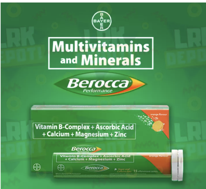 Berocca Orange Flavor (30 Effervescent Tablets) Multivitamins and ...