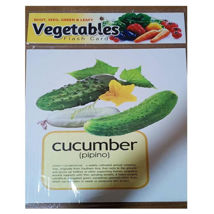 VEGETABLES FLASHCARDS (JUMBO) | Lazada PH