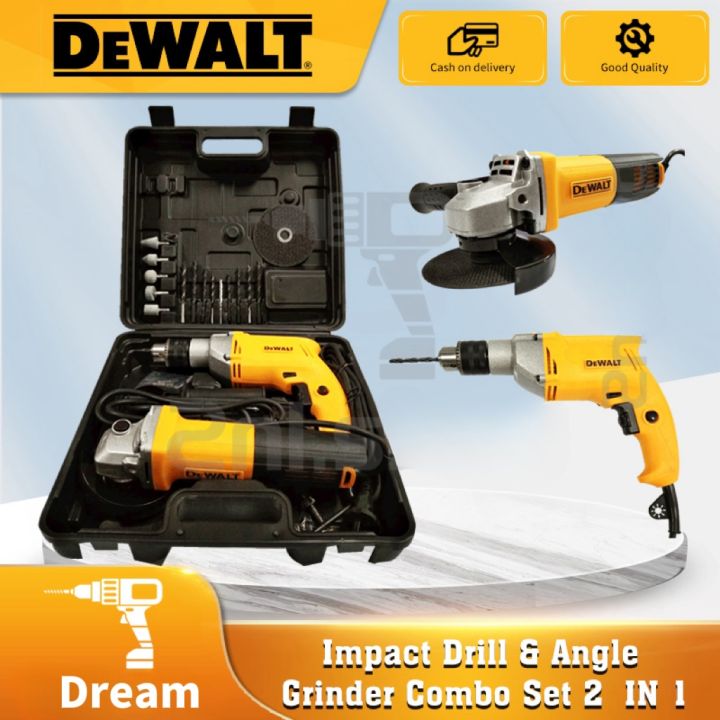 2 in 1 Angle Grinder and Drill with complete accessories in Hardcase ...
