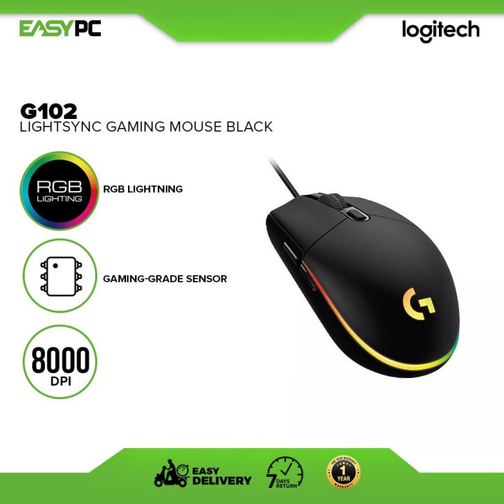 Logitech G102 Lightsync Optical Gaming Mouse | Built-in Storage Capability for PC | Original ...