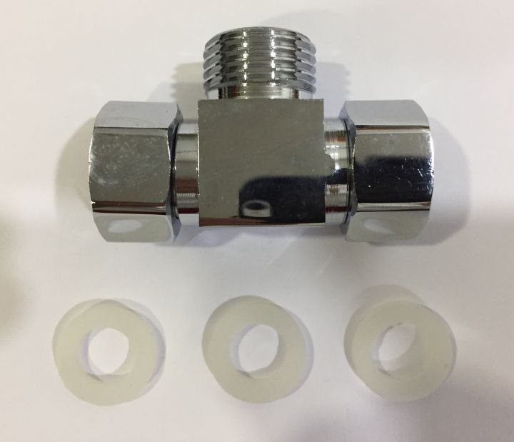 *Ready Stock*Stainless Steel 3 Way Water Connector Joint Water Diverter ...