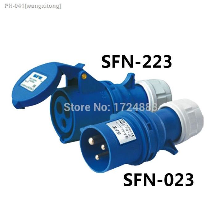 ∈♘ 32A 3 pole connector Industrial male female plugs SFN-023/SFN-223 ...
