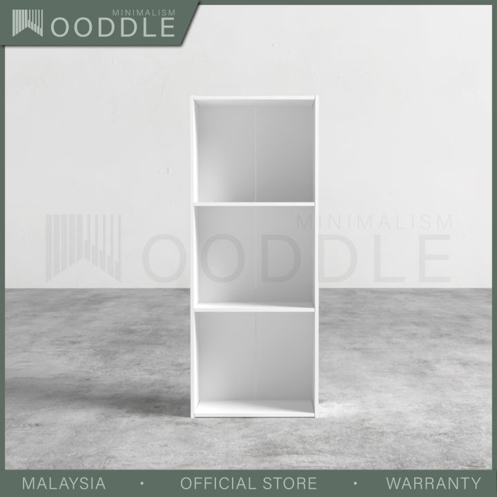 Wooddle 3/4/5 Tier Rack Storage Color Box Bookcase Multipurpose Cabinet ...