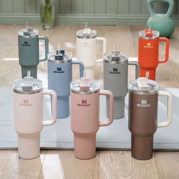 40 oz Stanley Cup with treated straw lid stainless steel vacuum ...