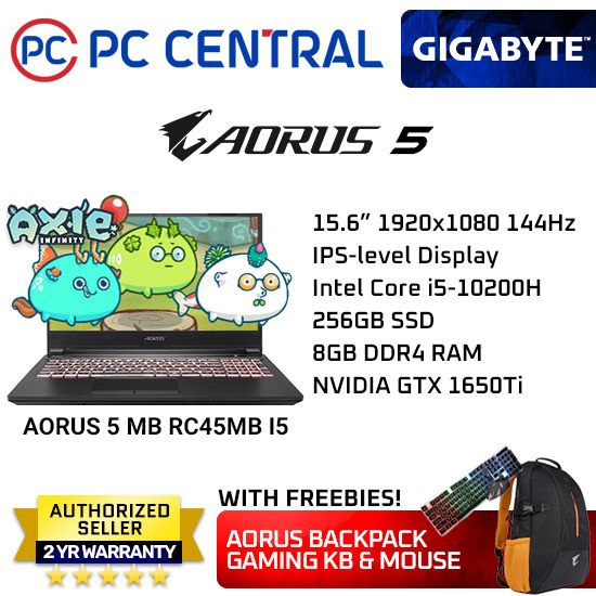 Gigabyte Aorus 5 MB RC45MB I5 15.6-in FHD IPS 144Hz Core i5-10200H/ 8GB ...