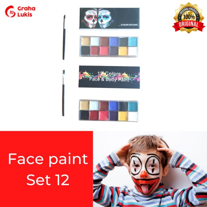 Face Paint set 12 - cat wajah | Lazada Indonesia
