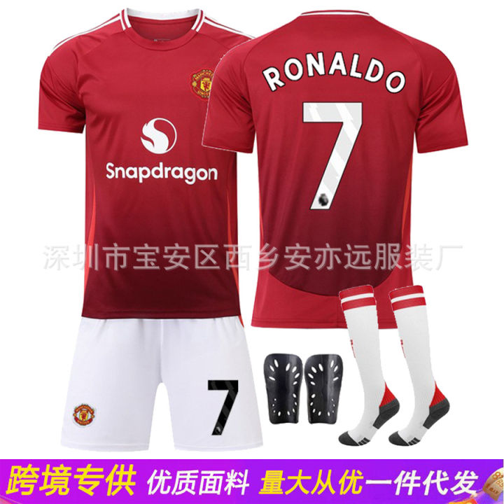24new 2425 Man L Red Devils Home No. 10 Rashford No. 7 Ronaldo Jersey ...