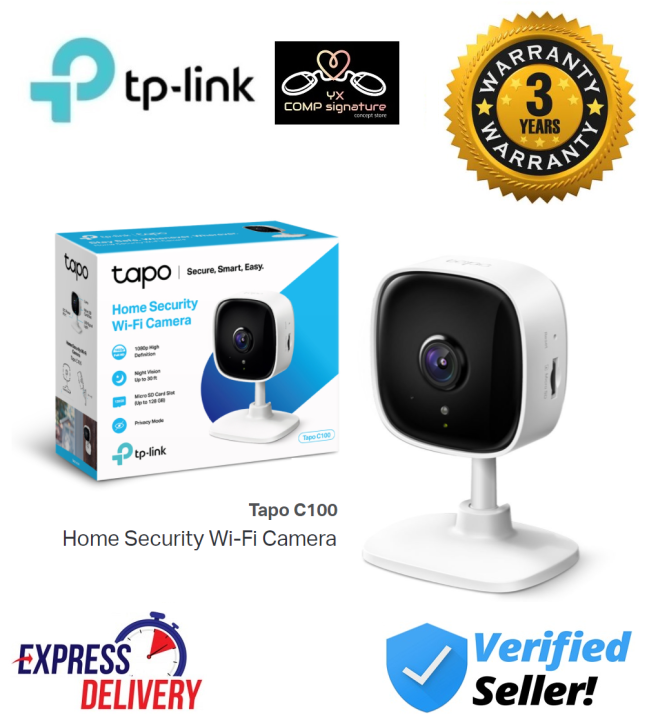 TP-Link Tapo C100 Home Security Wi-Fi Camera | Lazada