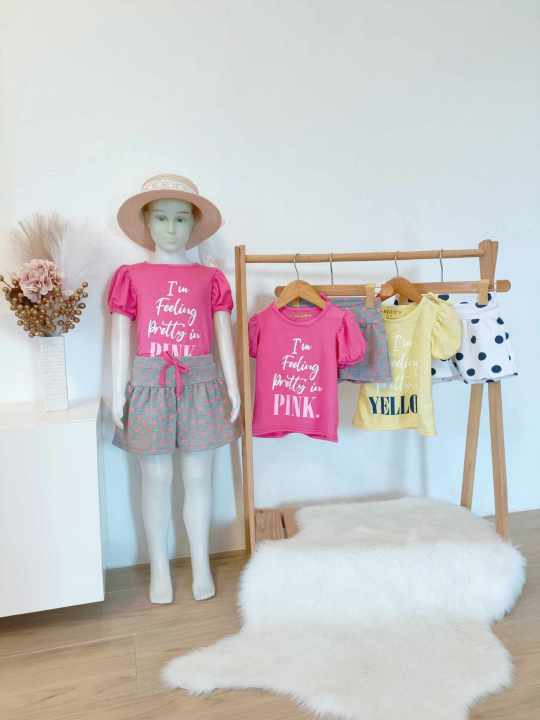 J-Maxx for Girl Im Feeling Pretty In Yellow Terno Skorts Comfortable ...