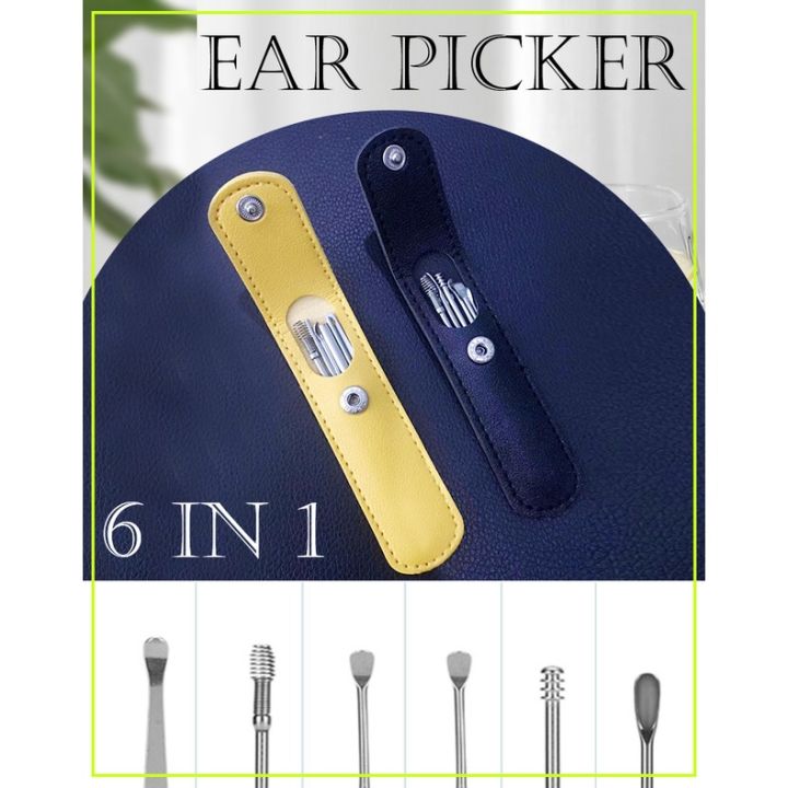 Pengorek Telinga Pemetik Telinga Ear Picker 6 in 1 Ear Wax Remover Ear ...
