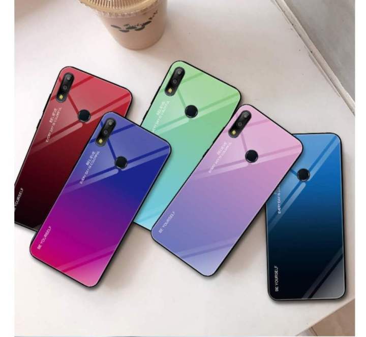 เคสกระจกไล่สี Huawei Y9S Y7-18 Y7pro Y9-19 Nova5T P30lite Y6-19 Y6S Y7 ...