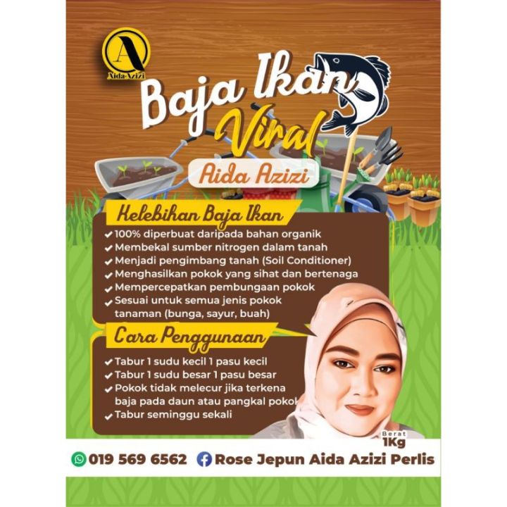 ♭BAJA IKAN AIDA AZIZI VIRAL,BAJA 100 ORGANIK 1kg | Lazada
