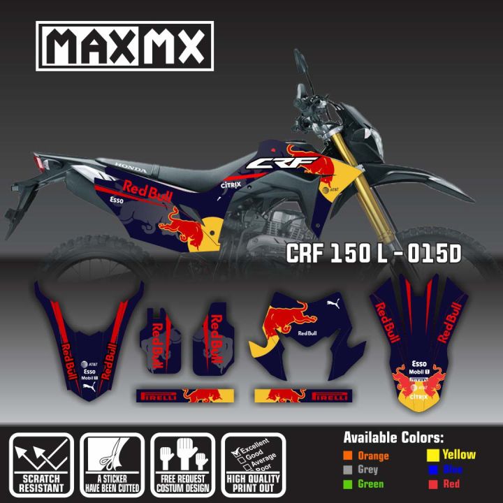 Decal CRF 150 L - Stiker Motor Crf 150 L redbull | Lazada Indonesia