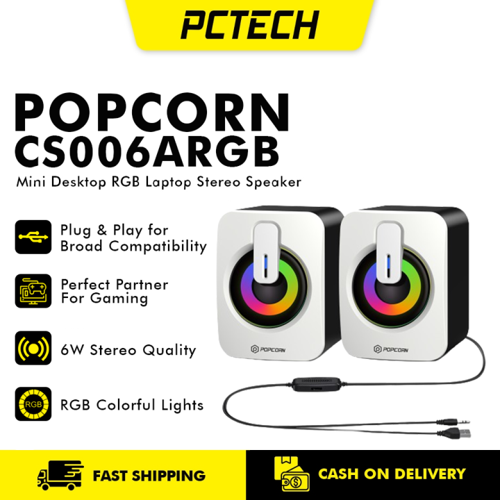 Mini PC RGB Speaker Desktop Gaming Speaker Laptop Speaker Surround ...