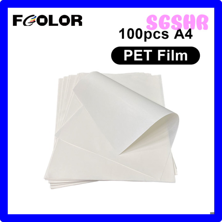 เครื่องฟิล์ม PET กระดาษ A4เคลือบสองชั้น SGSHR Fcolor ฟิล์ม PET ถ่ายโอนความร้อน DTF สำหรับ Epson ...