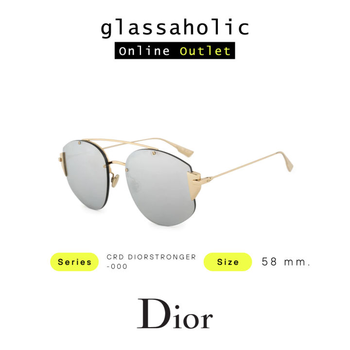 [ลดกระหน่ำ] แว่นกันแดด DIOR รุ่น CRD DIOR STRONGER ทรงกลม สะพานคู่ ...