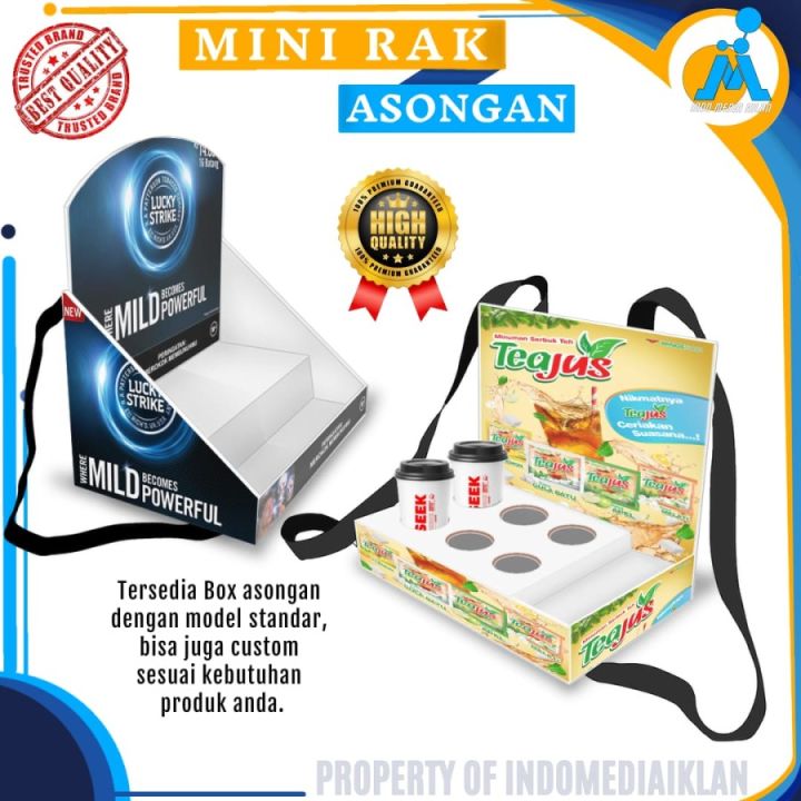 rak asongan custom branding / rak produk display custom | Lazada Indonesia