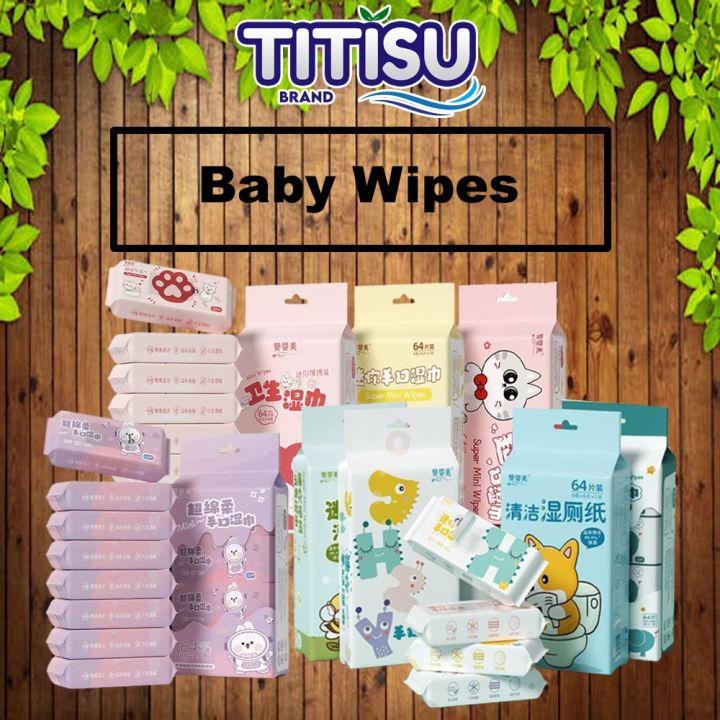 🧻 [4in1/6in1/8in1/24in1] Tisu Kartun Mini Cute Cartoon Wipes Anti ...