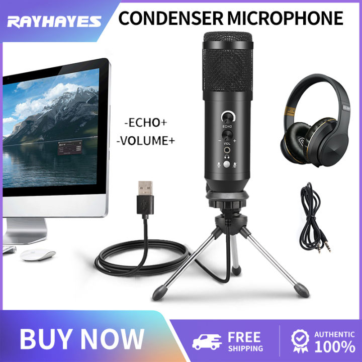 RAYHAYES Wireless Bluetooth Headset Professional Condenser Microphone ...