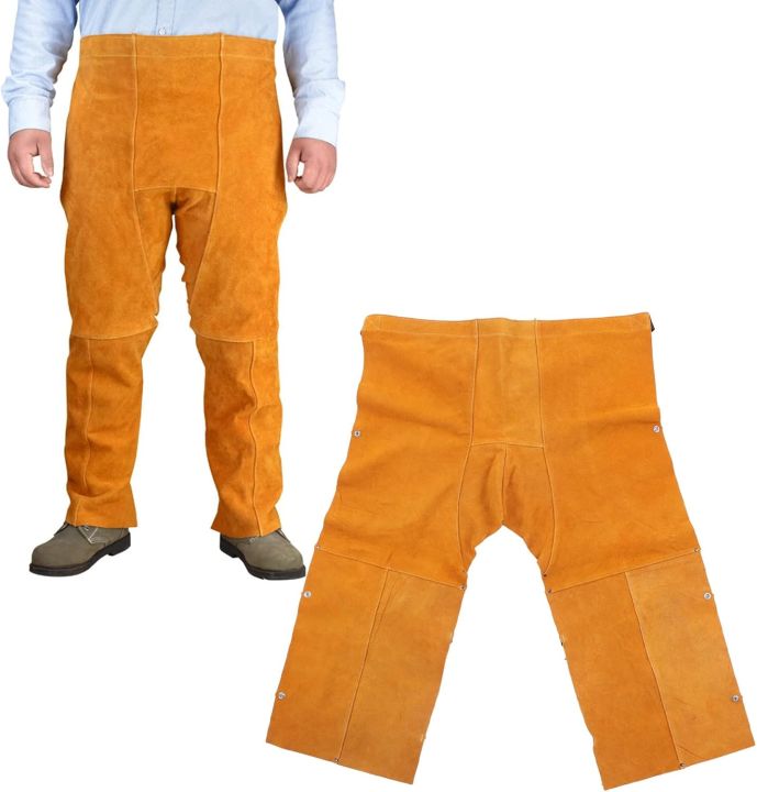 Chainsaw Apron Chaps, Welding Safety Chaps Leather Apron Adjustment ...