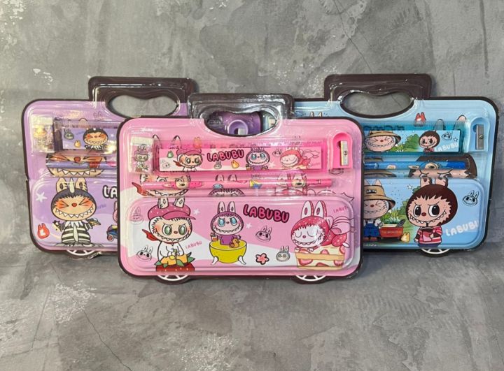 KOTAK PENSIL LABUBU STATIONERY SET LABUBU PAKET ALAT TULIS SET 6016 ...
