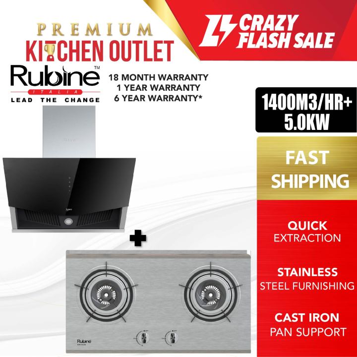 【Own Truck Delivery】Rubine 1400m³/hr 2 Speed Cooker Hood Kitchen ...