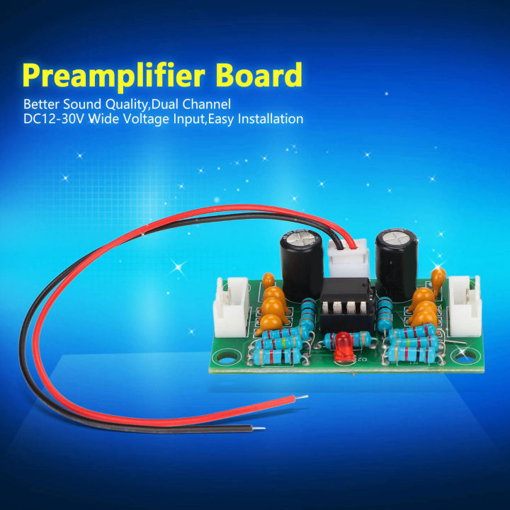Audio Preamplifier Board Durable Preamp Module Dual Channel Low Noise ...