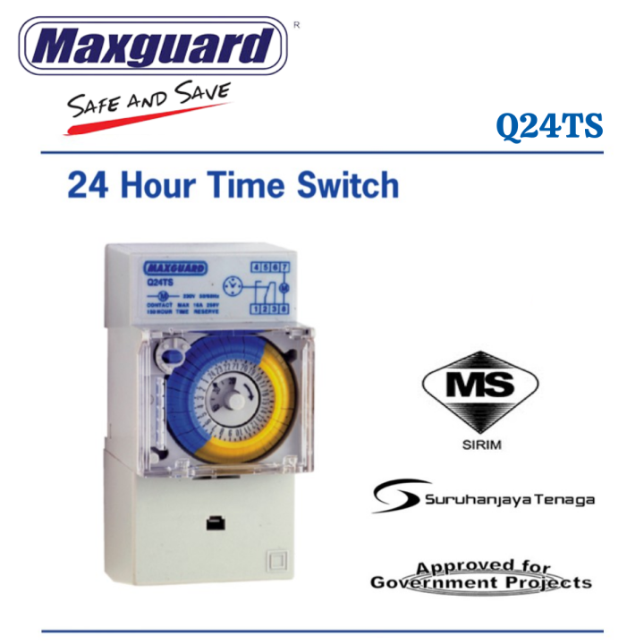 MAXGUARD Q24TS 24HR TIME SWITCH | Lazada