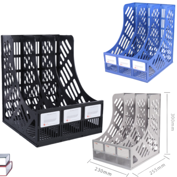 Office organizer Office supplies file box / triple plastic file basket ...