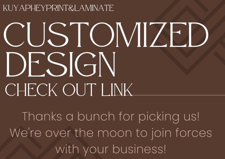 CUSTOMIZED DESIGN LAMINATED SIGNAGE A4 SIZE|250 MICRONS | Lazada PH