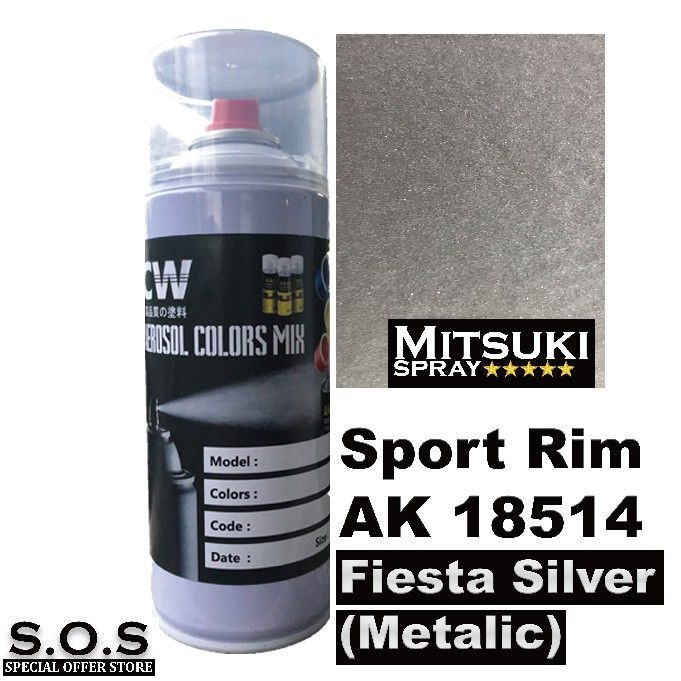 Fiesta Silver Metalic 2K Paint AK18514 Mitsuki Spray 400ML | Lazada
