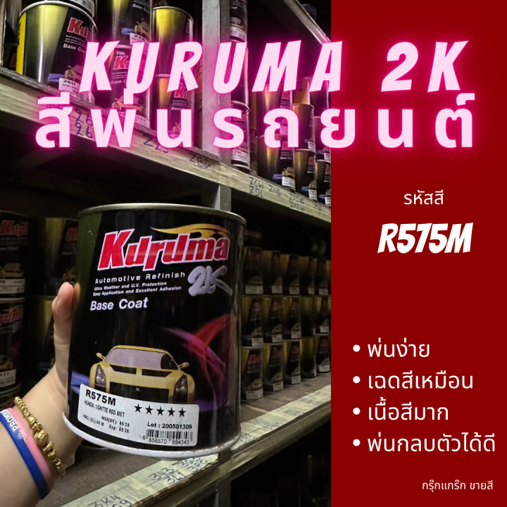 สีพ่นรถยนต์ 2k honda city R575M สีรถยนต์ สีแดง TOA KURUMA ขนาด1ลิตร สีรถยนต์ฮอนด้า สีคูลูม่าร์ ...