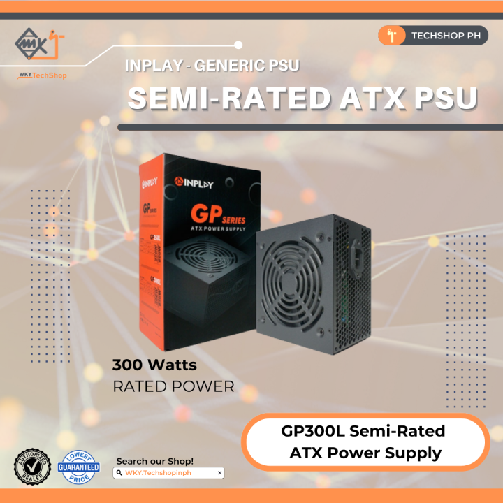 Inplay - Generic PSU GP300L Semi-Rated ATX Power Supply | Lazada PH