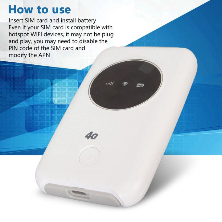ERYUE 4G LTE USB WiFi Modem Portable Unlocked 150Mbps SIM Card Slot ...