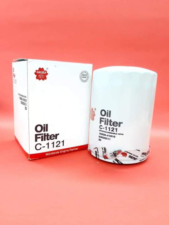 SAKURA OIL FILTER C-1121 (C-101 VIC) for TOYOTA L, 2L, REVO DSL | Lazada PH