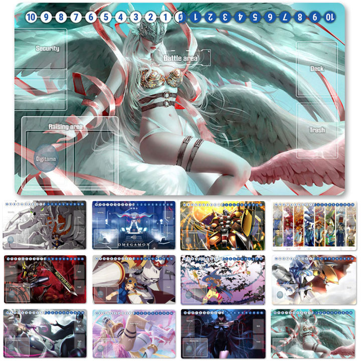 เกมกระดาน Digimon Playmat ตารางเกมขนาด60X35 Cm Mousepad Play Mat สำหรับ TC DTC MTG CCG OCG ...