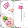 12pcs/bouquet Mini Fake Rose Flower Heads Artificial Mulberry Paper ...