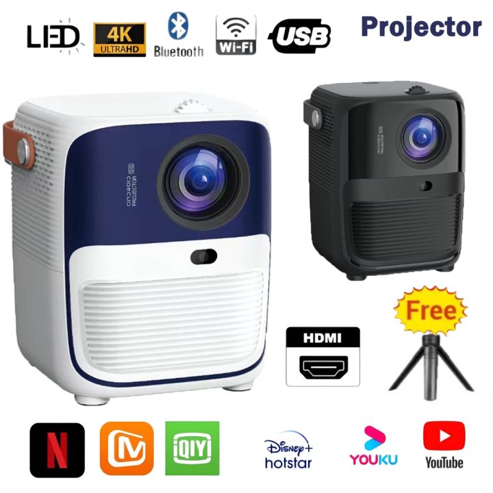 [Free tripod] Xiaomi Android 6000lumens Projector Mini Portable Support ...