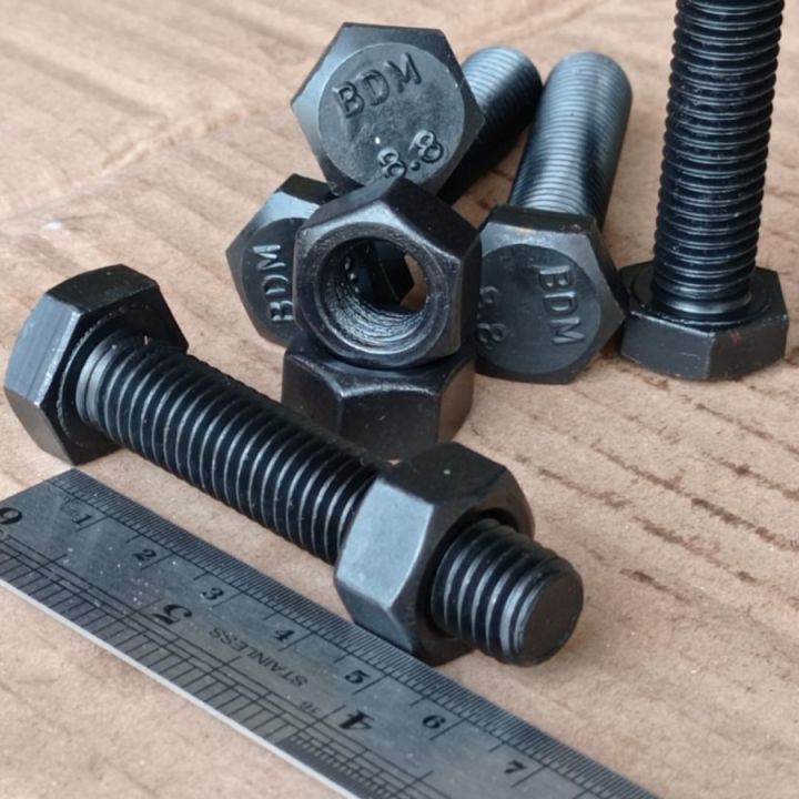 BAUT HEXAGON M12X60 / BAUT BAJA HTB 8.8 M12 X 60 / BAUT BAJA M12 X 60 HITAM / BAUT M12X60 BAJA ...