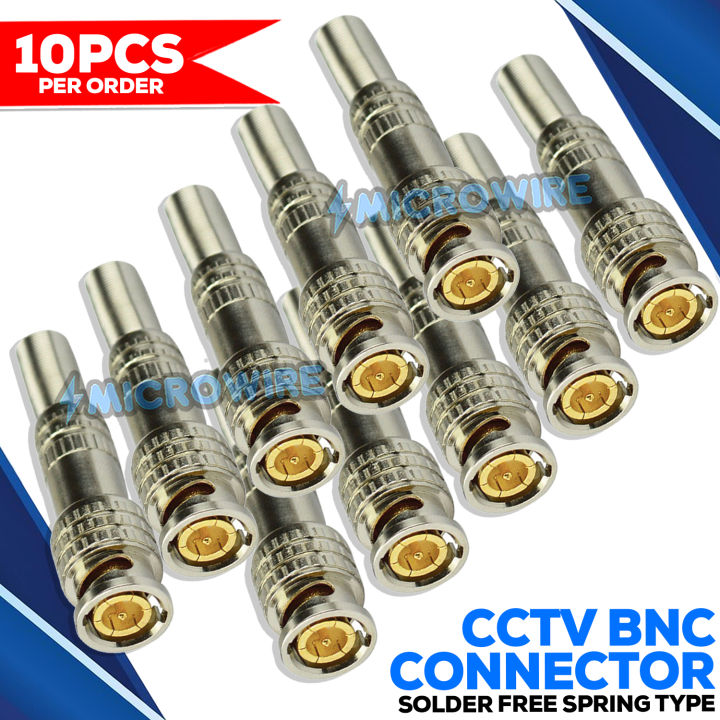 MW BNC Connector Male CCTV Spring Soldering Connector For CCTV Use ...