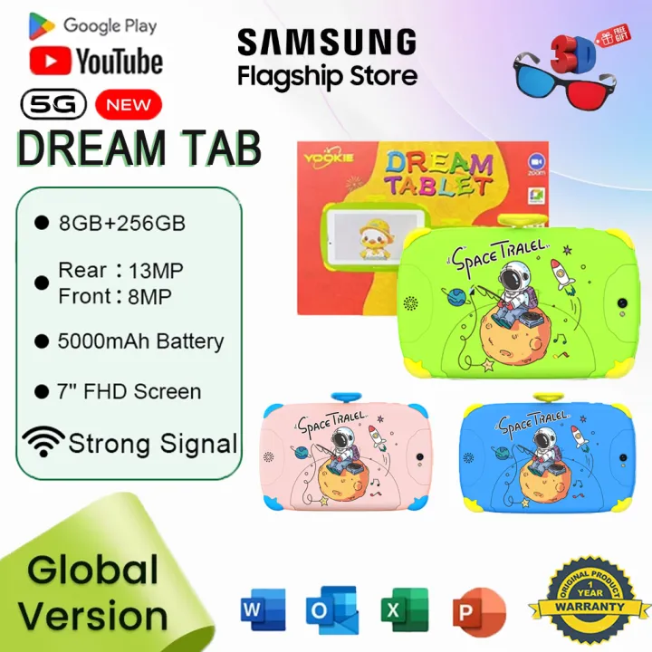 Samsung DREAM Tablet Android 12.0 8GB+256GB 5G/Wi-Fi Tablet 7.0" Screen ...