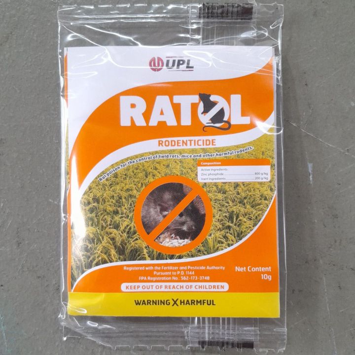 RATOL (10 GRAMS) ZINC PHOSPHIDE RODENTICIDE / RAT POISON / RAT KILLER ...