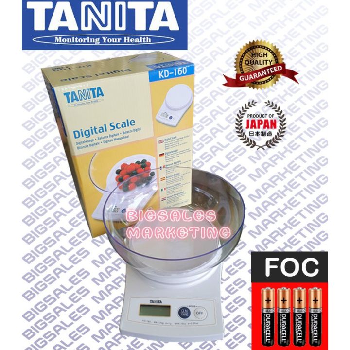 2KG TANITA Japan Digital Electronic Balancing Kitchen Scale KD-160 ...