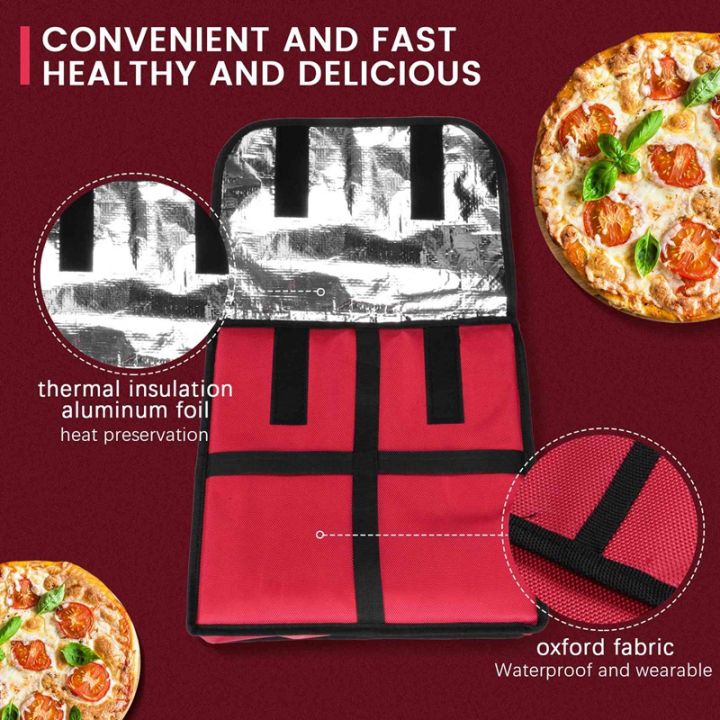 Insulated Pizza Food Delivery Bag Professional Large Pizza Delivery Bag ...