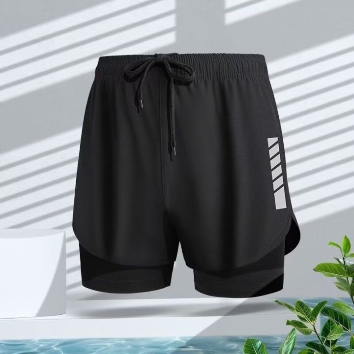 Men's Dri-Fit Taslan Running Shorts With Cycling Swimming Shorts ...