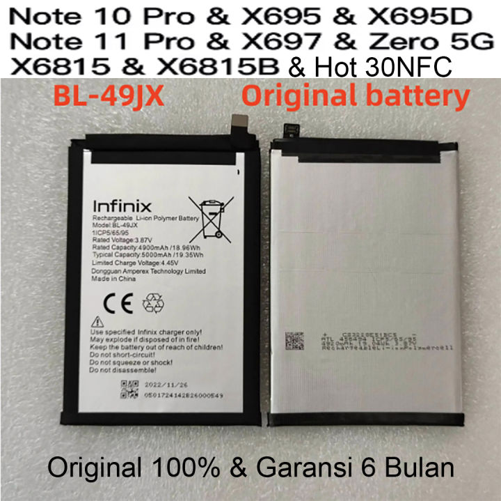Baterai Infinix Note 10 Pro Note 11 Pro Zero 5G Hot 30 NFC BL-49JX ...
