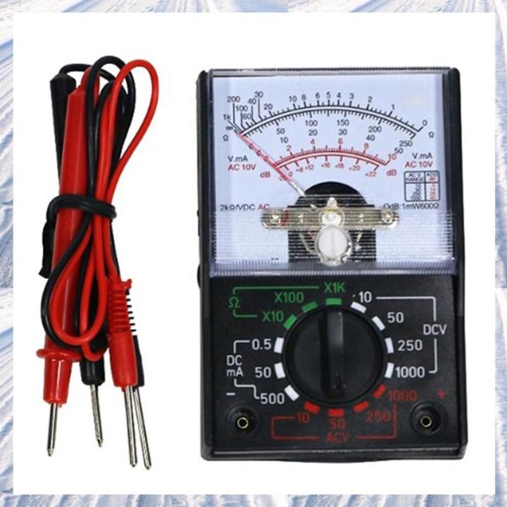 (NDPB) Mini Analog Multimeter Tool 1000V Voltmeter 500mA Ammeter 1K ...